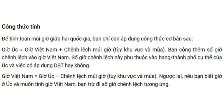 Múi giờ Úc so với Việt Nam lệch mấy tiếng? Cách tính giờ Úc